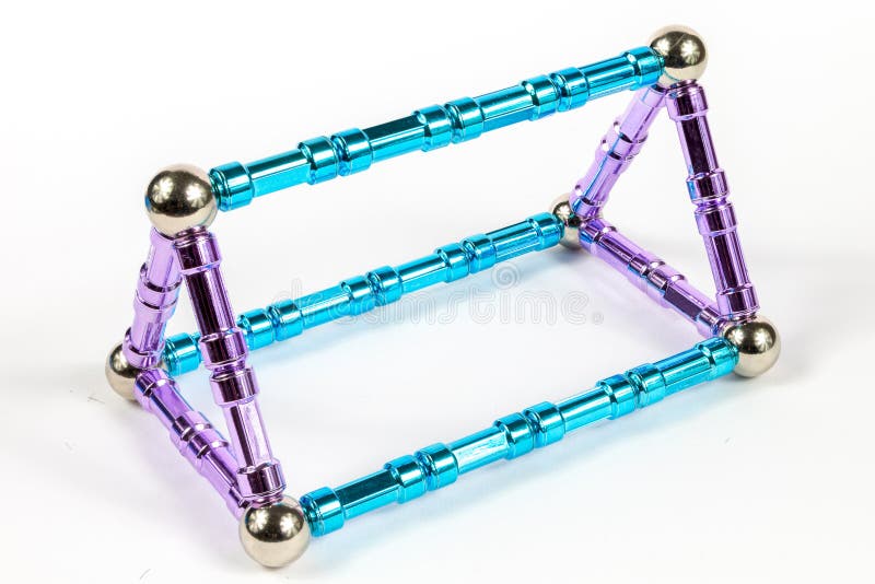 Triangular Prism Desk Clock Wet with Water Droplets. Stock Photo ...