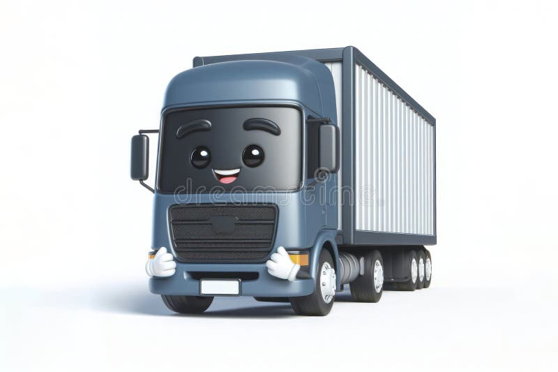 Smiling White Cartoon Truck Stock Illustrations – 6,738 Smiling White ...