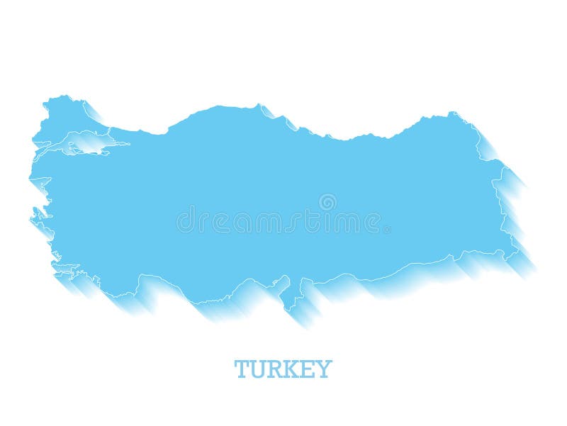 3D Turkey Map Isolated on White Stock Vector - Illustration of ...