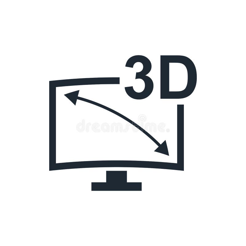 3d tv icon stock vector. Illustration of frame, video - 189113801