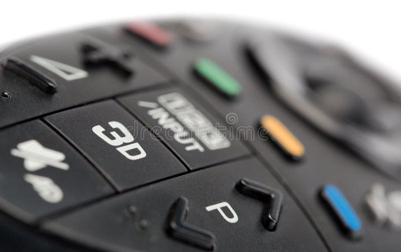 3d on the TV Remote Control Stock Image - Image of movie, dimensional ...
