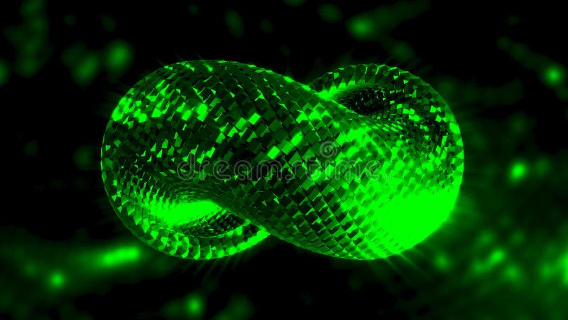 3D Spiral with Snake Texture. Design. Hypnotic Animation with Unfolding ...