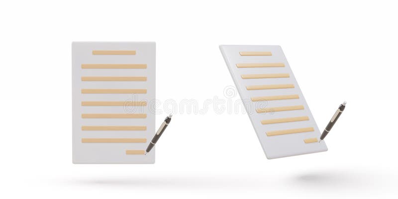 3d Realistic Documents Icon. Stack of Paper Sheets. a Confirmed or ...