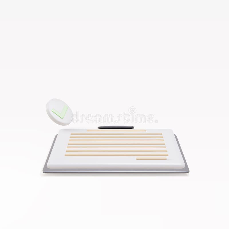 3d Realistic Documents Icon. Stack of Paper Sheets. a Confirmed or ...