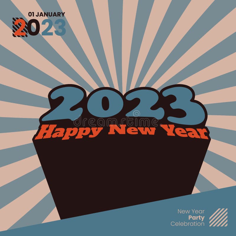Happy New Year Retro 2023 Stock Illustrations – 3,030 Happy New Year ...