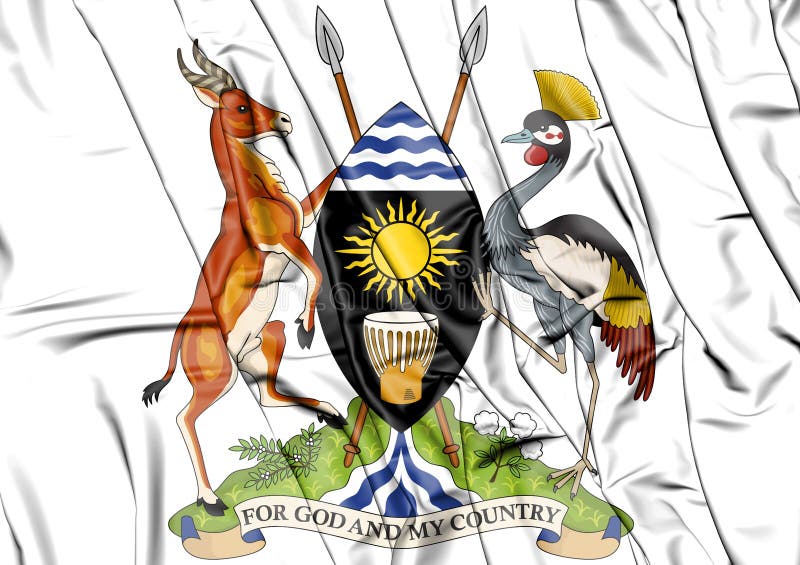 Uganda Coat of Arms stock illustration. Illustration of symbol - 97074189