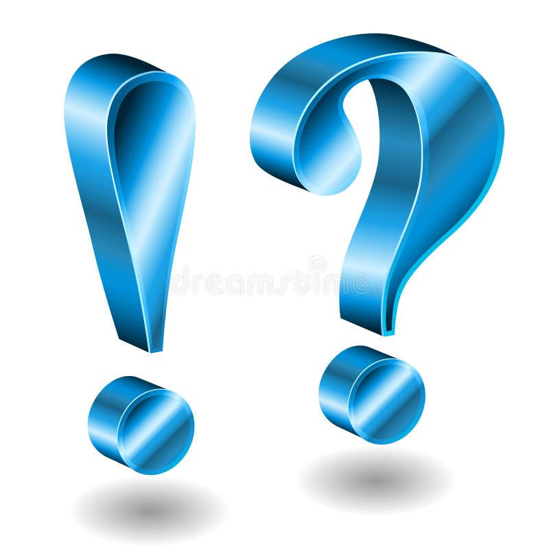 3d uitroep en vraagteken vector illustratie. Illustration of ...