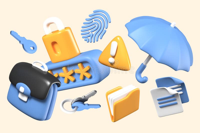 Briefcase Key Document Initial X Stock Vector - Illustration of paper ...