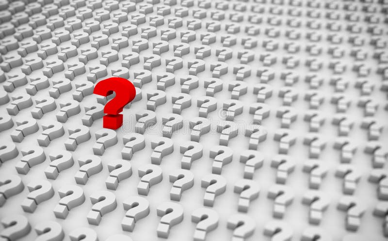 3d unique question mark stock illustration. Illustration of sign - 28342805