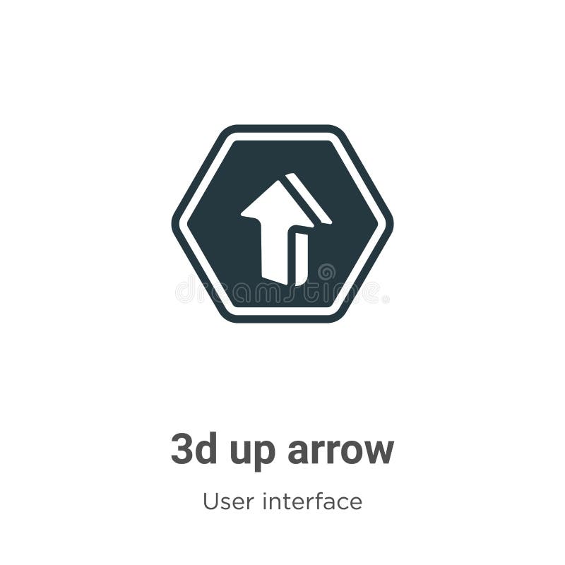3d Up Arrow Vector Icon on White Background. Flat Vector 3d Up Arrow ...