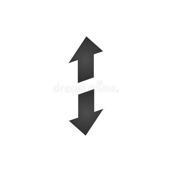 3d Up and Down Arrows, Shift Direction Arrows. Vector Illustration ...