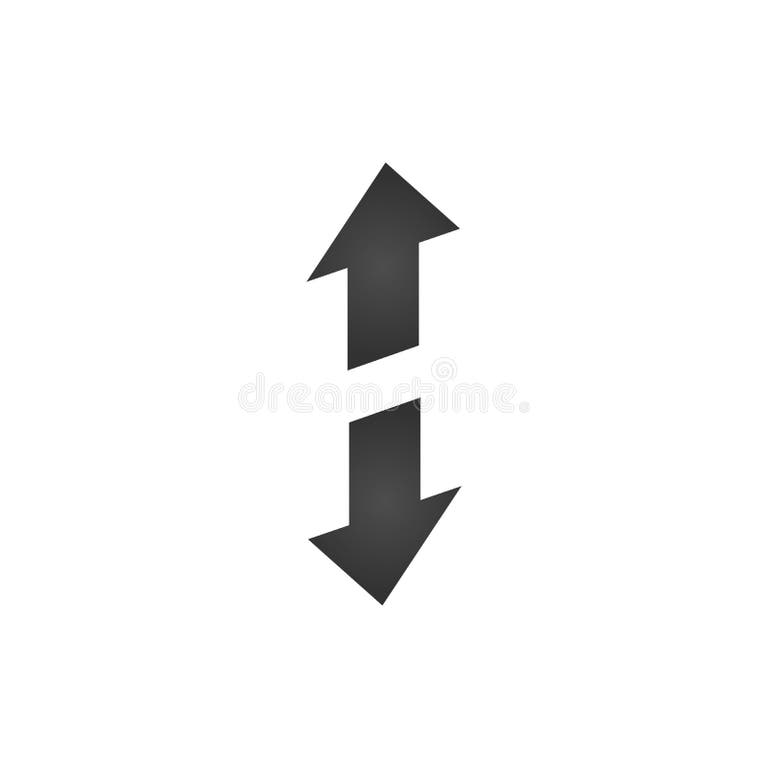 3d Up and Down Arrows, Shift Direction Arrows. Vector Illustration ...