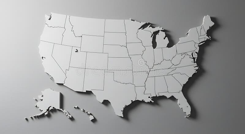 Usa Monochrome Maps Stock Illustrations – 116 Usa Monochrome Maps Stock ...