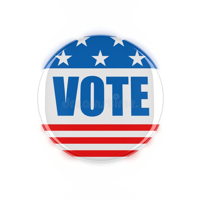 3d usa vote button stock illustration. Illustration of shiny - 75230276