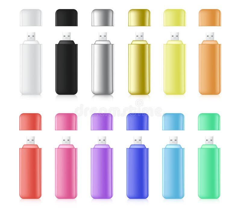 3D USB Flash Drive Realistic Mock Up for Memory Storage Portable on ...