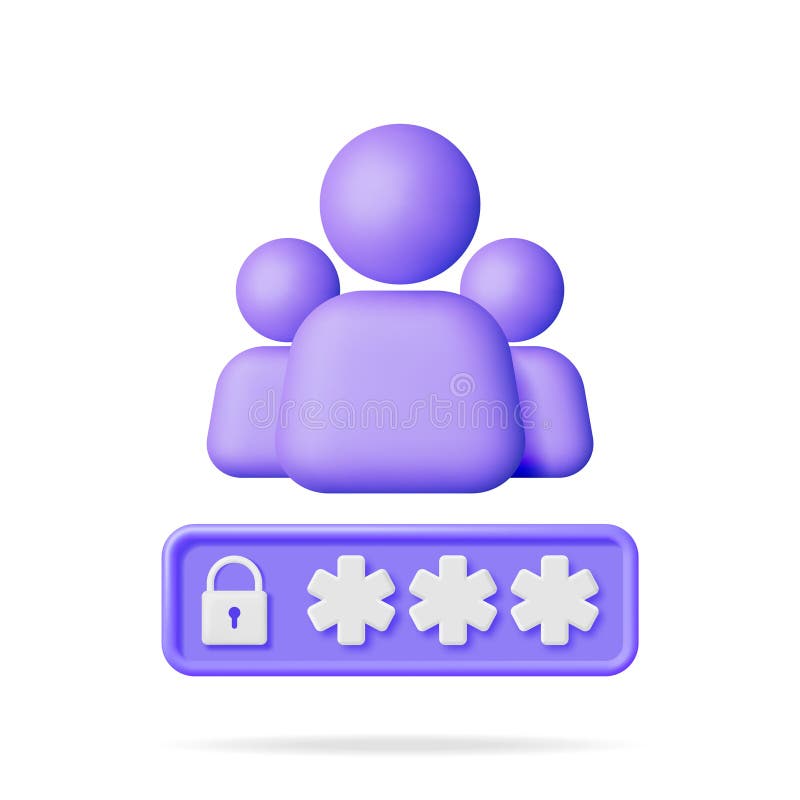 3D User Login Form Page stock vector. Illustration of security - 310050519