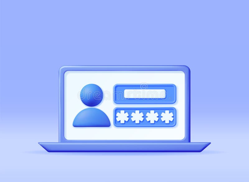 3D User Login Form Page in Laptop. Stock Vector - Illustration of ... 3D User Login Form Page in Laptop. Stock Vector - Illustration of ...
