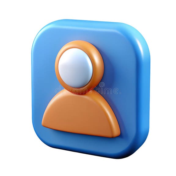 User Profile 3D Icon stock illustration. Illustration of representing ...