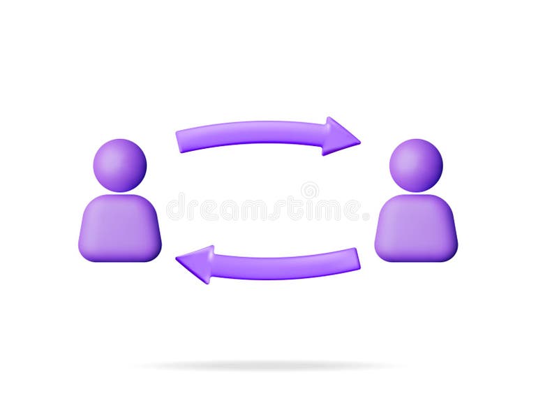 3D User Sync or Switch Symbol Stock Vector - Illustration of design ...