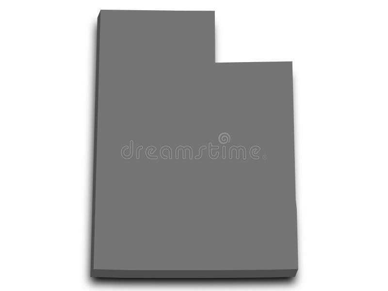 3d Utah Map. 3d Map of Utah State with Color Stock Illustration ...
