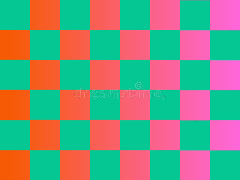 Bright Gradient Colors with Green Seamless Chessboard Pattern Stock ...