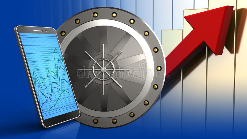 3d of valut door stock illustration. Illustration of charts - 98164228