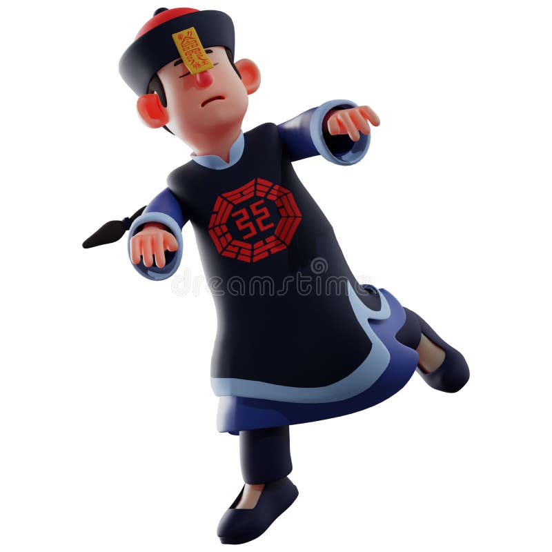 3D Vampire Cartoon Illustration with Weird Poses Stock Illustration ...