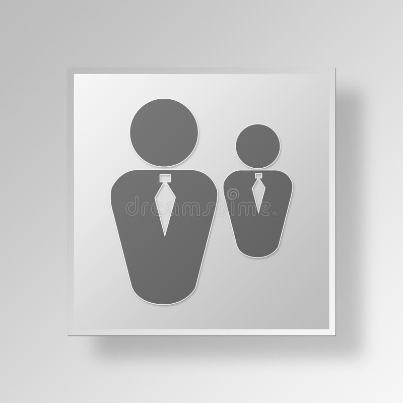 3D Van Het Bedrijfs Partnerspictogram Concept Stock Illustratie ...