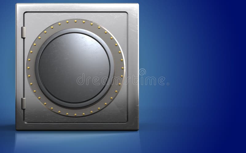 3d Vault Door Blank Template Metal Safe Stock Illustration ...