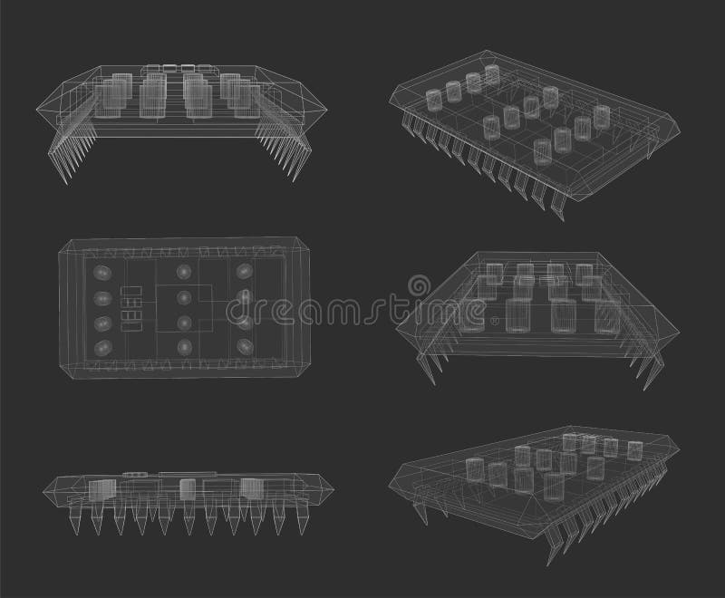 Vector Chip Concept Teamwork Icons Stock Vector - Illustration of ...