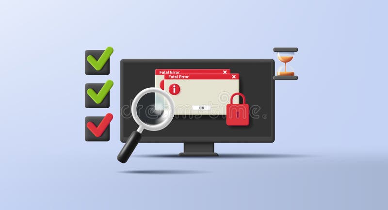 3D Vector Conceptual Illustration Algorythm of Actions when Technical ...