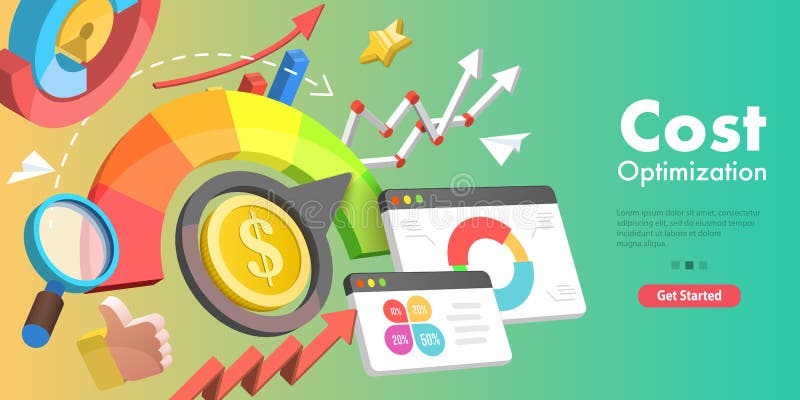 Cost reduction concept stock illustration. Illustration of decline - 42545602