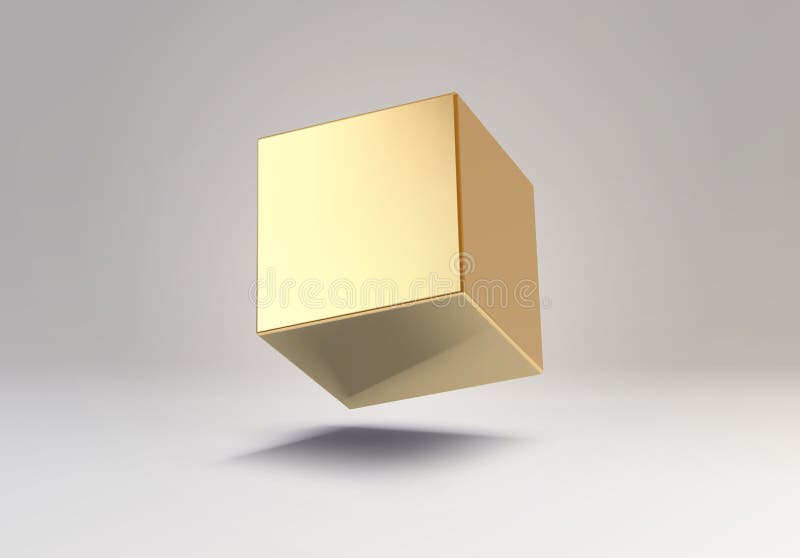 3D Vector Element or Simple Isolated Golden Shape Stock Vector ...