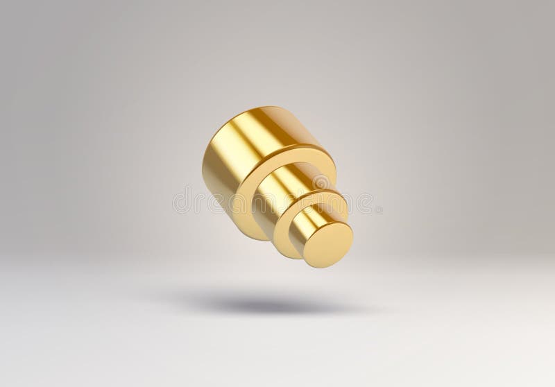 3D Vector Element or Simple Isolated Golden Shape Stock Vector ...