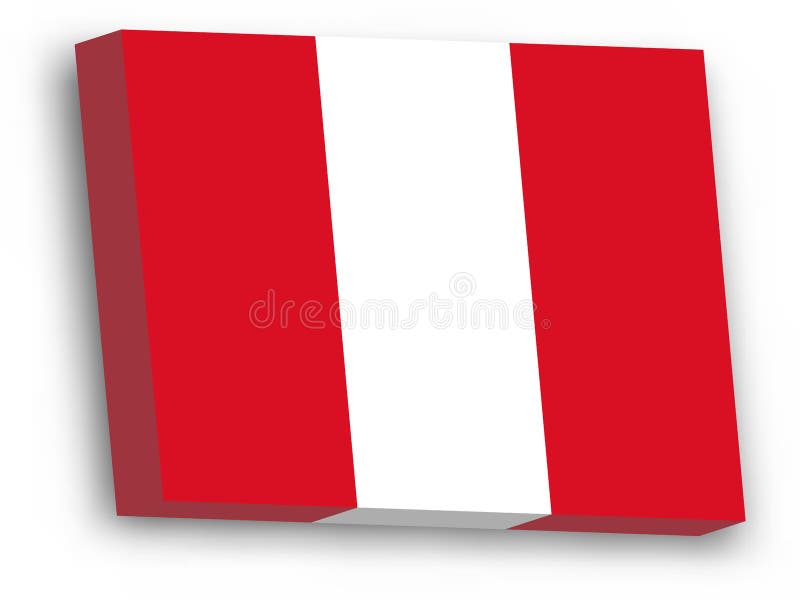 3D vector flag of Peru stock vector. Illustration of state - 243028132