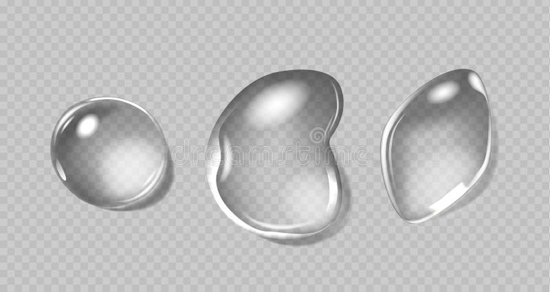 3d Vector Graphics of Transparent Water Drops, Dews or Tears Isolated ...