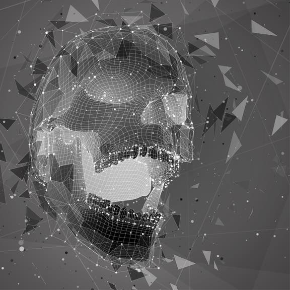 3d Vector Human Skull of All Segments Explodes Stock Vector ...