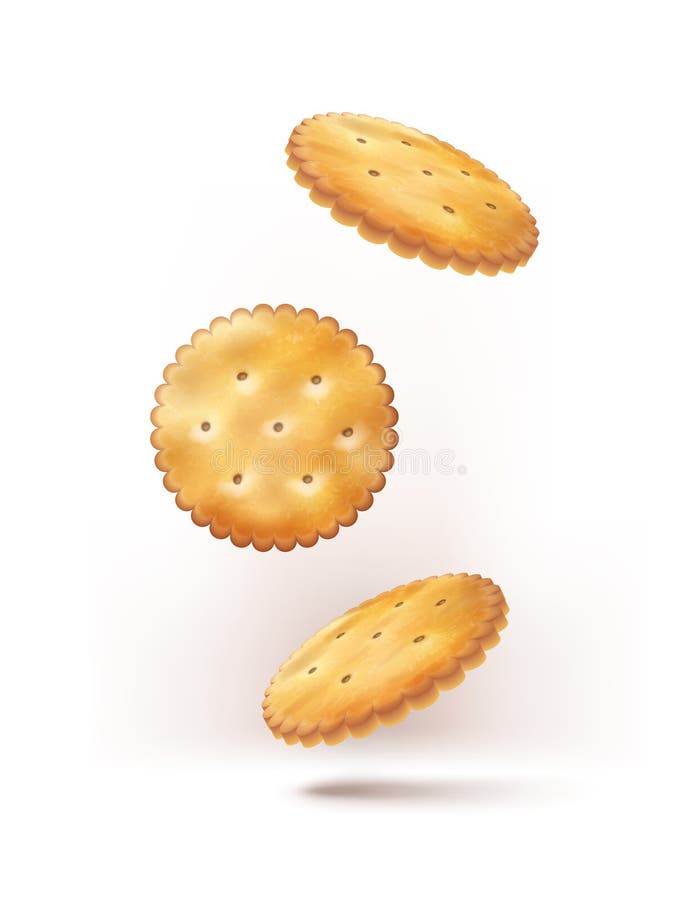 3d Vector Icon. Realistic Falling Round Crackers Stock Vector ...