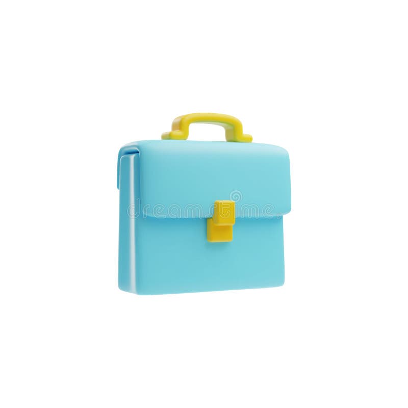 3D Vector Illustration of a Business or School Briefcase for Carrying ...