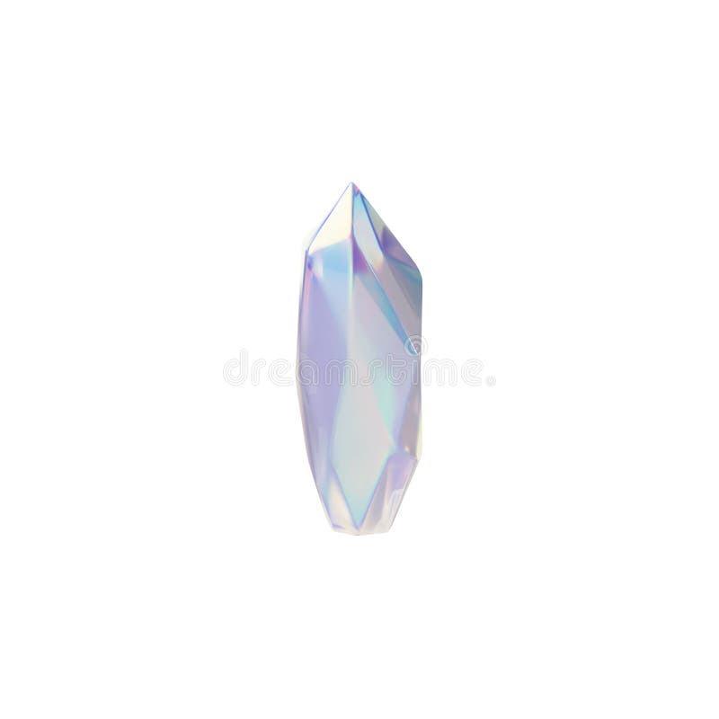 3D Vector Illustration of Rough Diamond. Precious Stone with ...