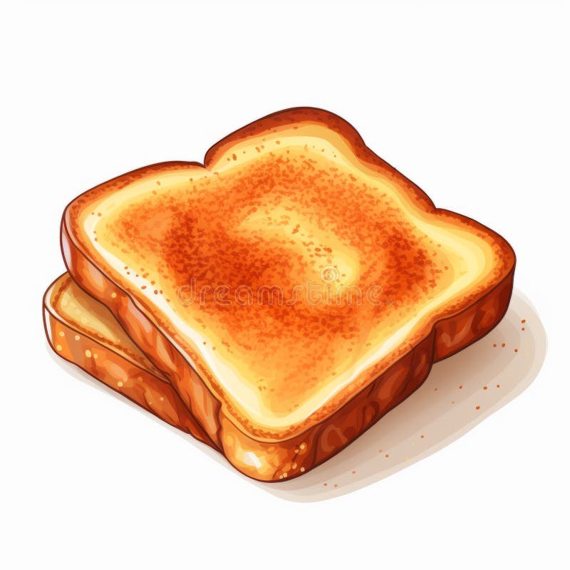 Vector Toast Image on White Background Stock Illustration ...