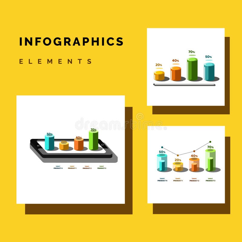 3d Vector Infographic Design Elements Full Set Stock Vector ...