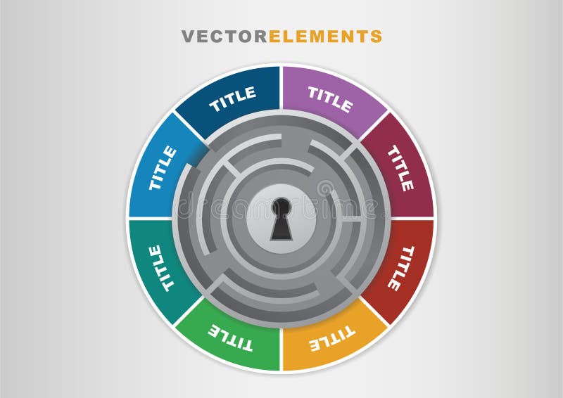 Keyhole Maze Vector and Icon Stock Vector - Illustration of modern ...