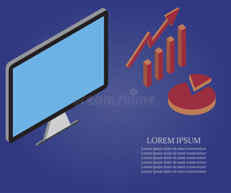 Growth chart, pc 2 stock vector. Illustration of mobile - 115638655