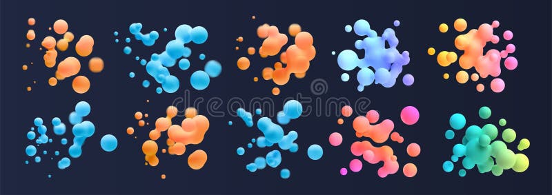 3d vector liquid blobs. stock vector. Illustration of ball - 321670813
