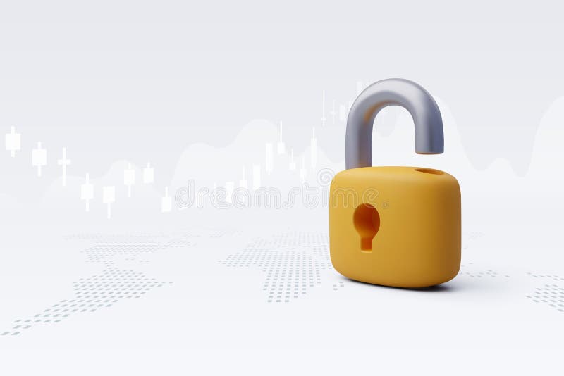 3d Vector Lock and Key, Open the Lock with the Key. Data Protection ...