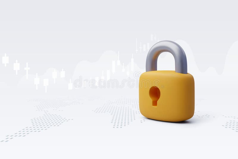 3d Vector Lock and Key, Open the Lock with the Key. Data Protection ...