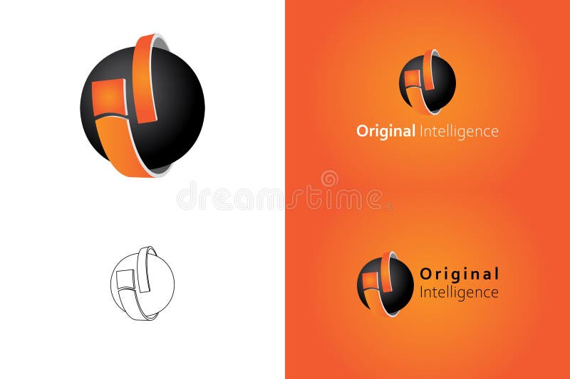 3d Vector Logo for Fictional Company Original Intelligence Stock Vector ...