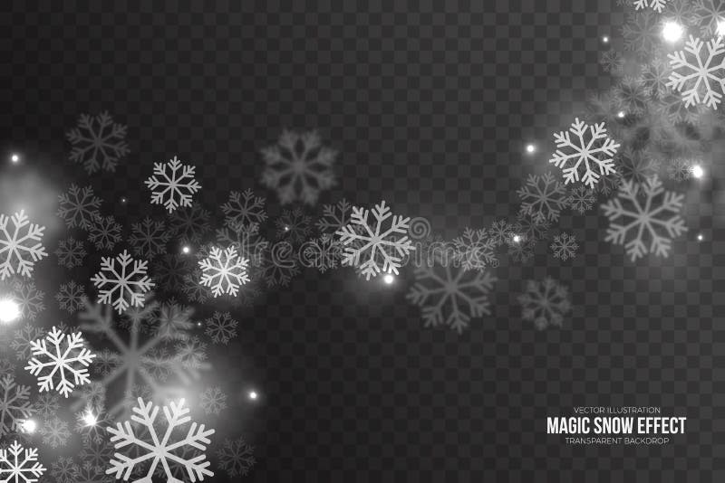 3D Vector Magic Falling Snow Effect Stock Vector - Illustration of ...