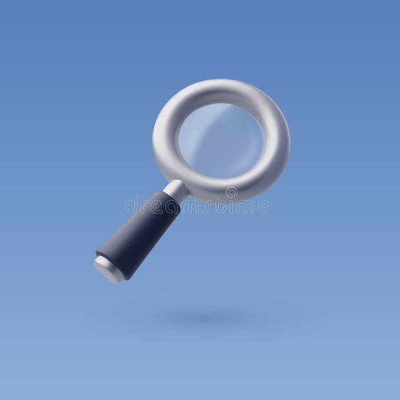 3d Vector Magnifying Glass. Finding, Reading, Research, Analysis ...